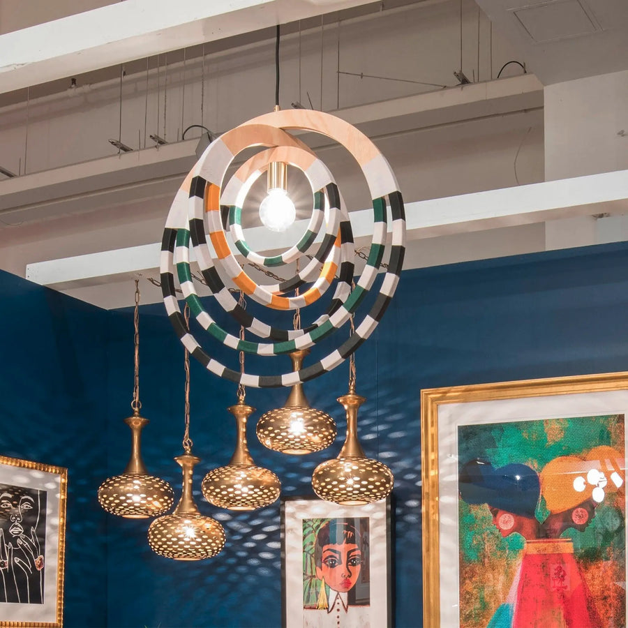54kibo's Colorful Modern Green Pendant Light Fixture, 24"W