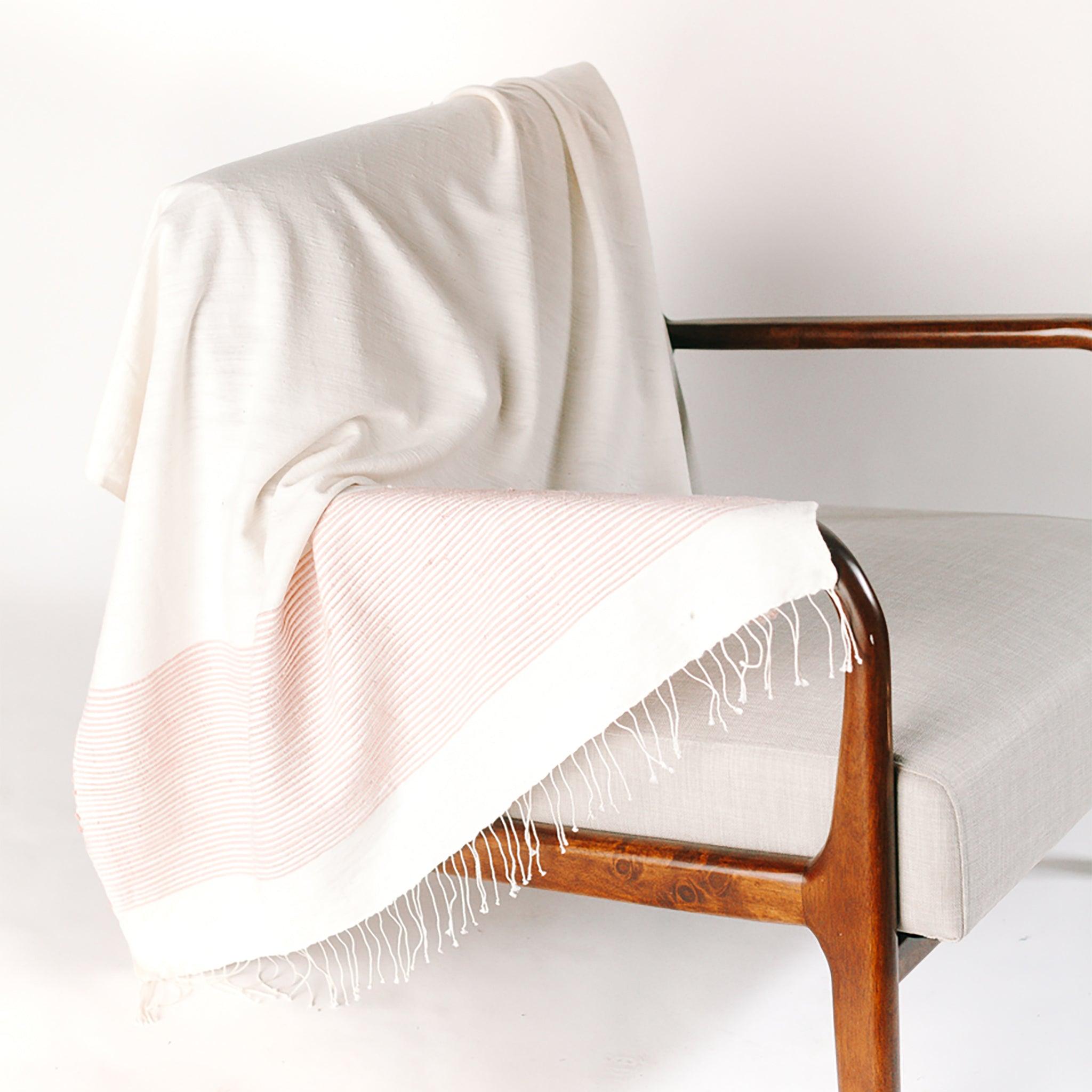 Blush Throw Blanket, 38x62" | Bela Pink Throw, 54kibo