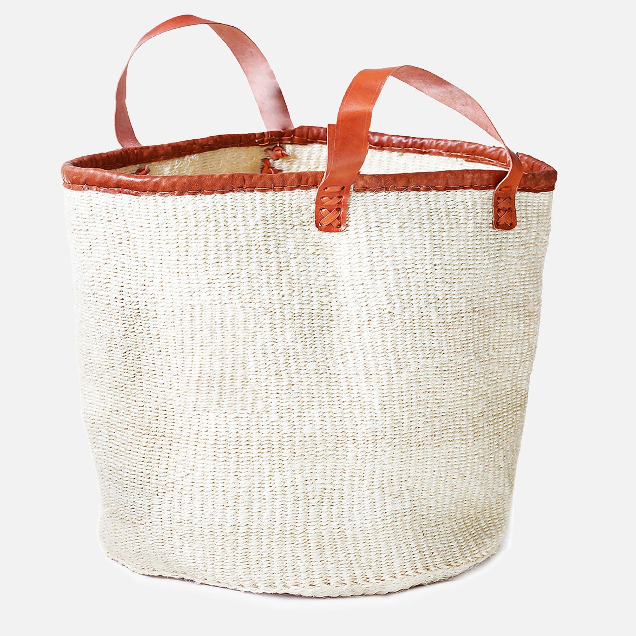 Diani Natural Towel Storage Basket,15" | 54kibo